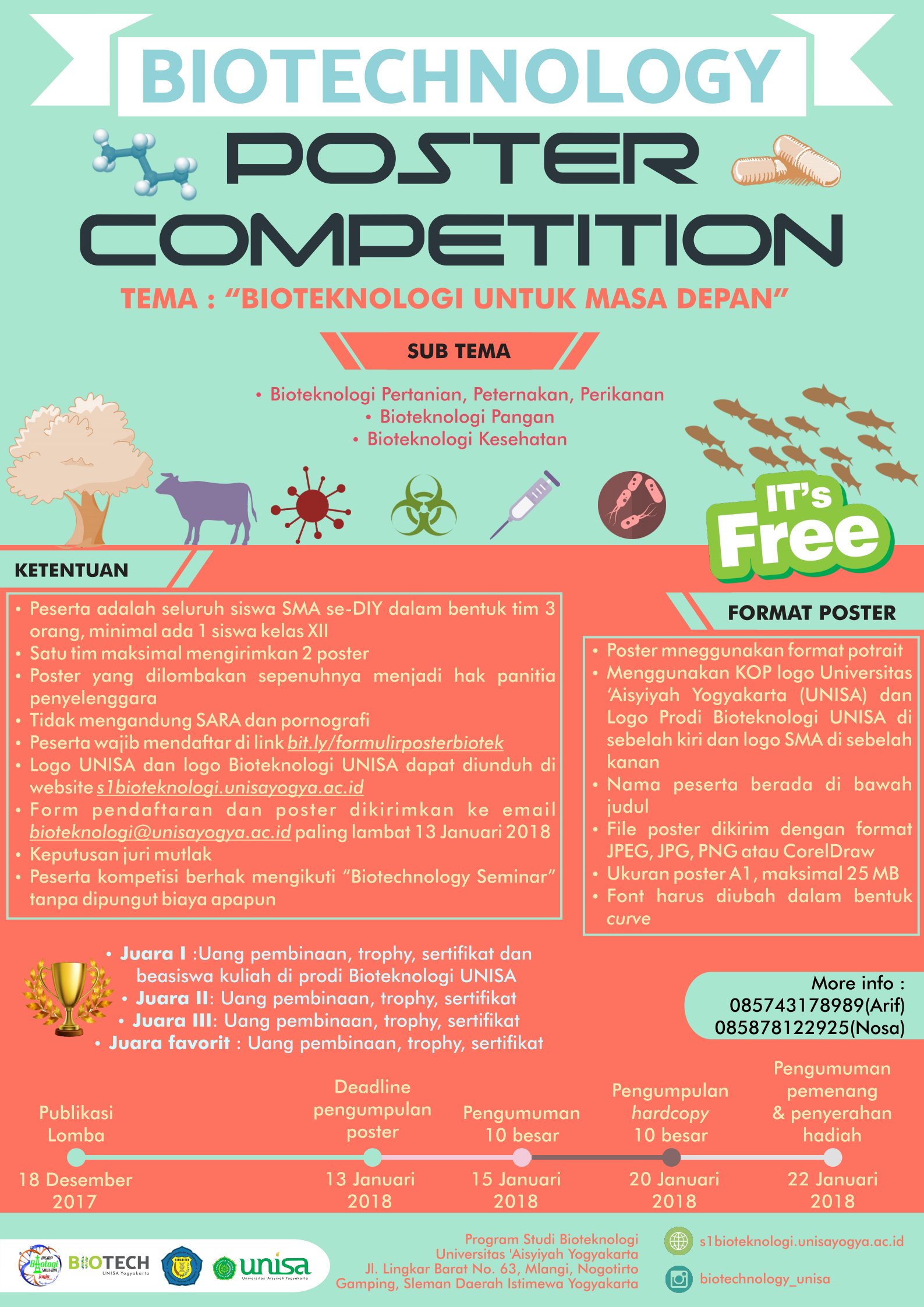 BIOTECHNOLOGY POSTER COMPETITION | S1 Bioteknologi Universitas ...